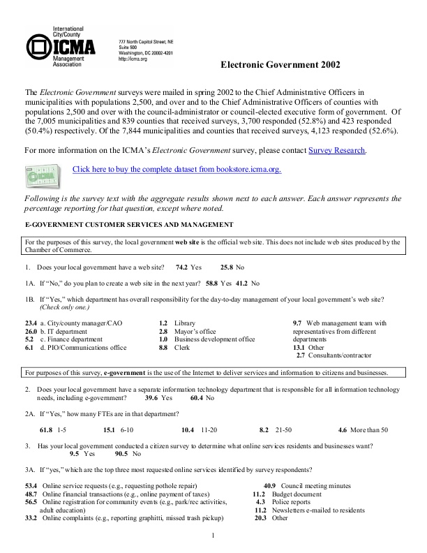 Electronic Government, 2002 | icma.org
