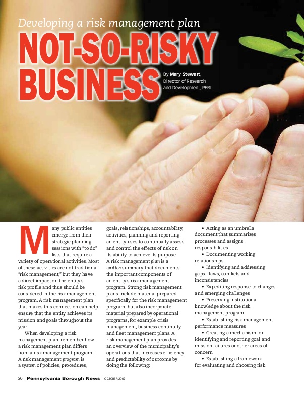 Not-So-Risky Business: Developing a Risk Management Plan | icma.org