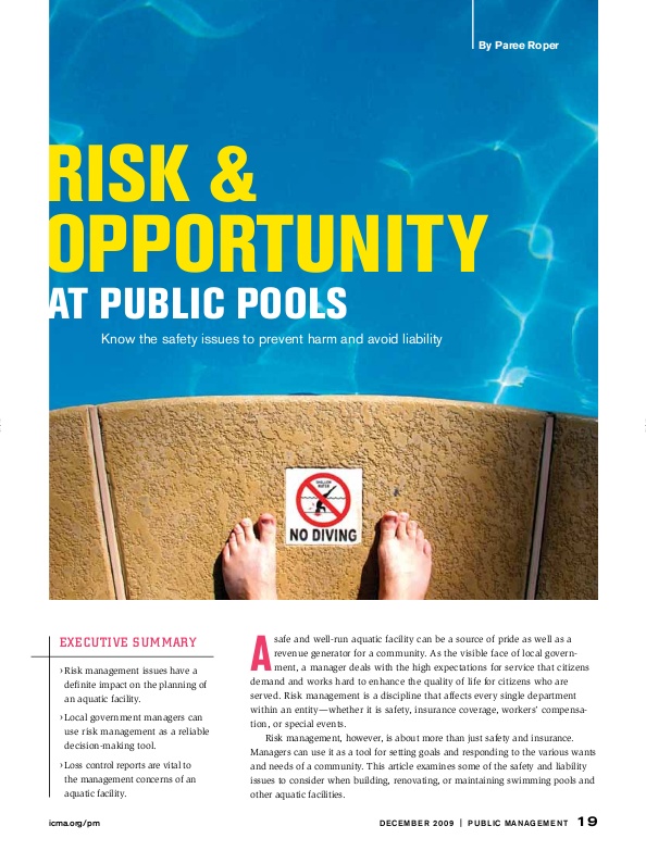 Risk and Opportunity at Public Pools | icma.org