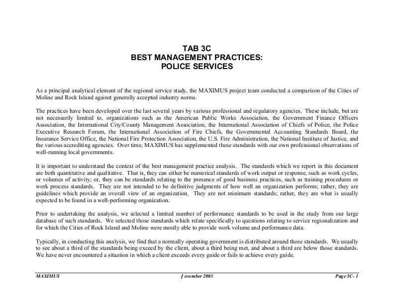 Best Management Practices: Police Services | icma.org