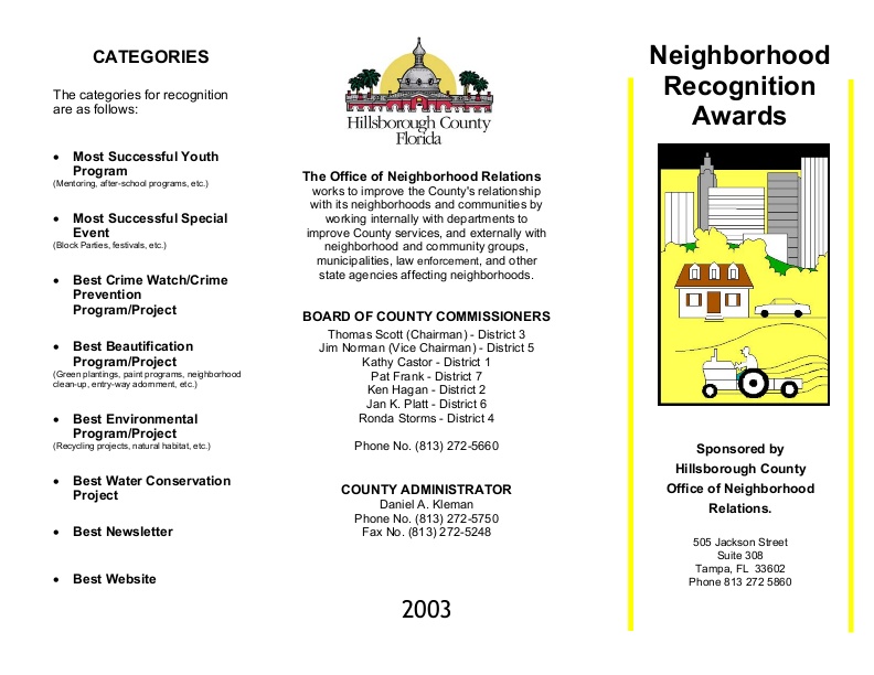 Neighborhood Recognition Application 2003 | icma.org Neighborhood Recognition Application 2003 | icma.org