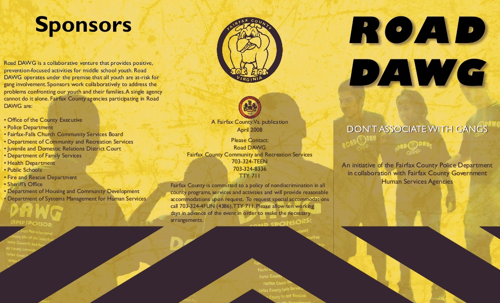 Road DAWG (Don't Associate With Gangs) Brochure | icma.org