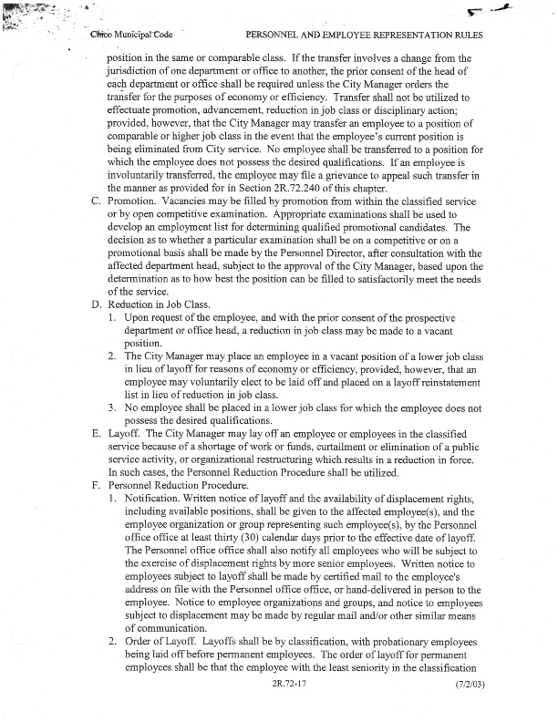 Personnel Reduction Procedure | icma.org