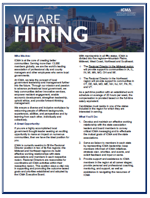 Regional Director Job Description | icma.org