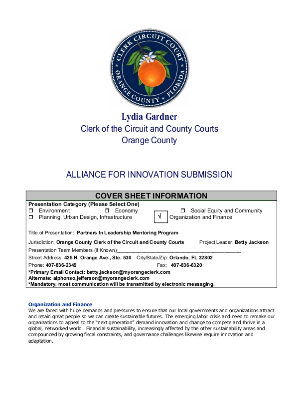 Partners In Leadership Mentoring Program | icma.org