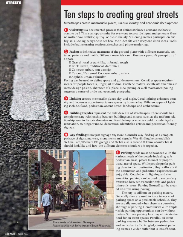 Ten Steps To Creating Great Streets | icma.org