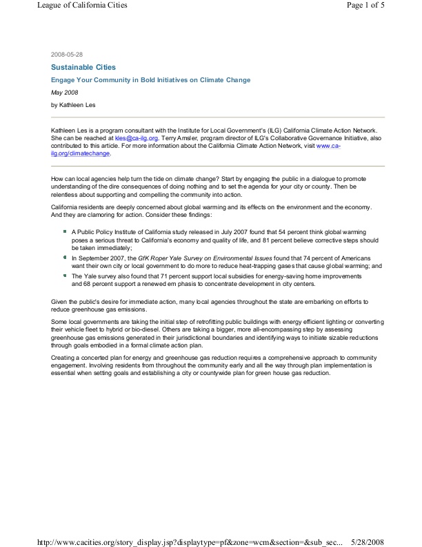 Engage Your Community in Bold Initiatives on Climate Change | icma.org