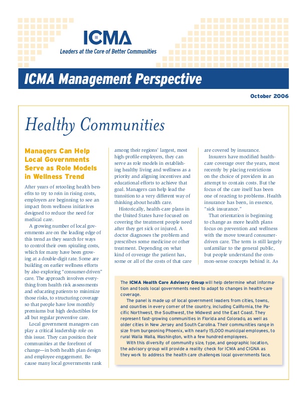 Healthy Communities Icma Org