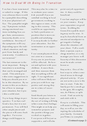 How to Deal with Being in Transition | icma.org