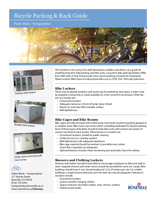Roseville’s Bicycle Rack Guide | icma.org