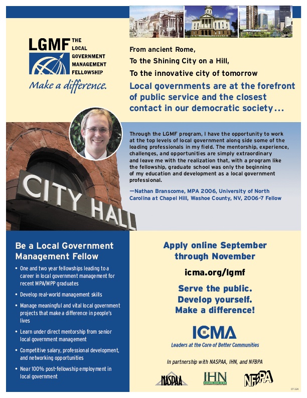 Local Government Management Fellowship Student Flyer | icma.org