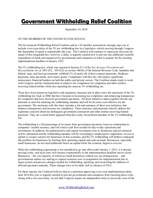 Letter to Senate on Need for Action Before the End of the Year | icma.org