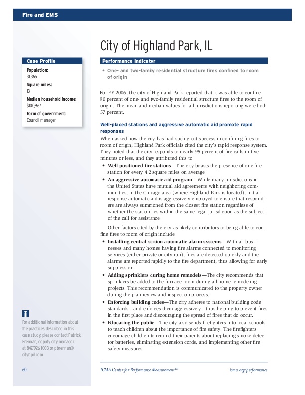 What Works: Another Fire/EMS Sample Case Study | icma.org