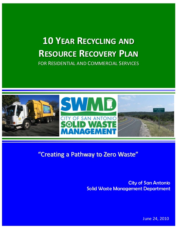 10 Year Recycling and Resource Recovery Plan for Residential and ...