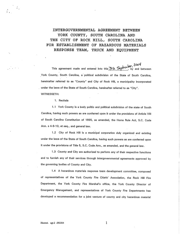 Intergovernmental Agreement for Hazardous Materials Unit | icma.org