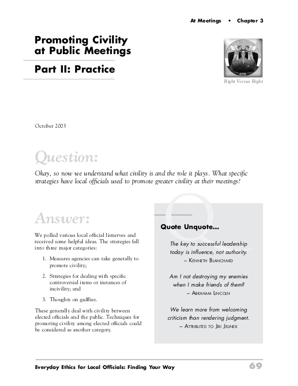 Promoting Civility at Public Meetings | icma.org