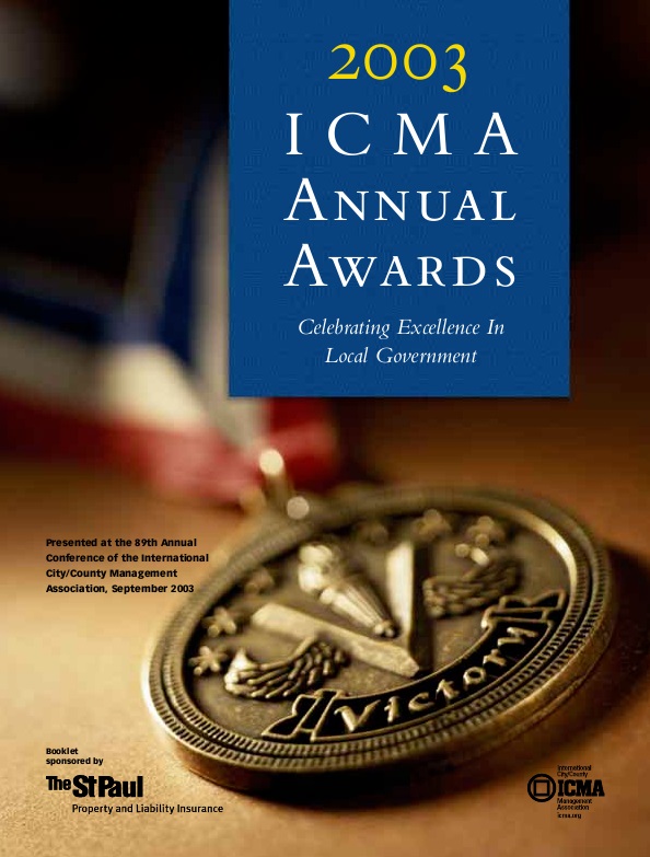 ICMA Awards 2003 Program | icma.org