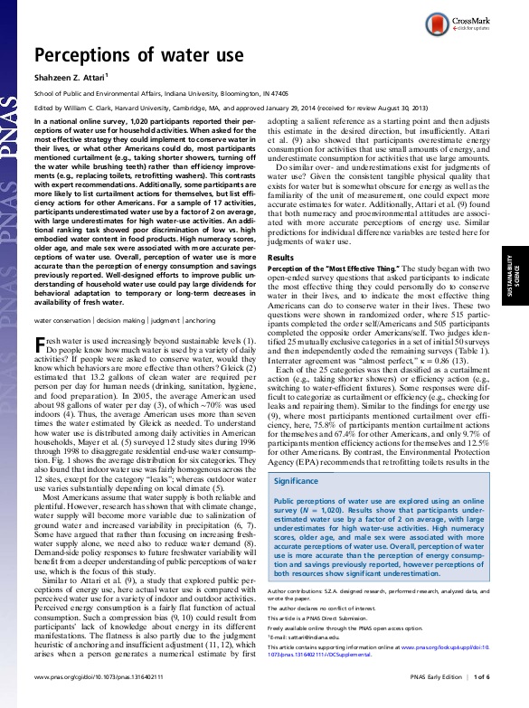 Perceptions of Water Use | icma.org