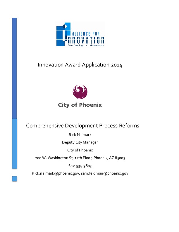 Comprehensive Development Process Reforms | icma.org