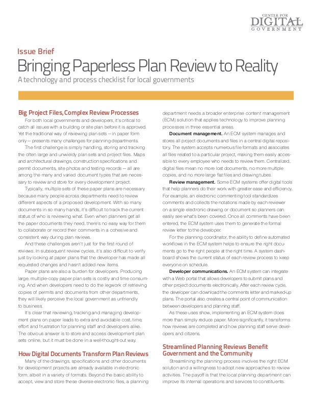 Bringing Paperless Plan Review to Reality | icma.org