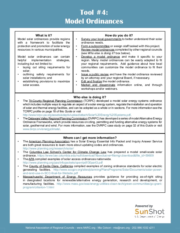 Model Ordinances Fact Sheet | icma.org