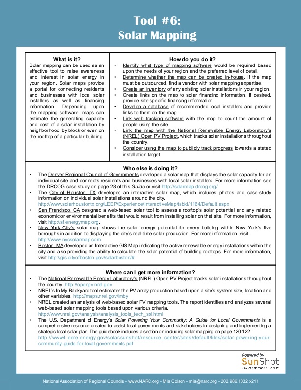 Solar Mapping Fact Sheet | icma.org