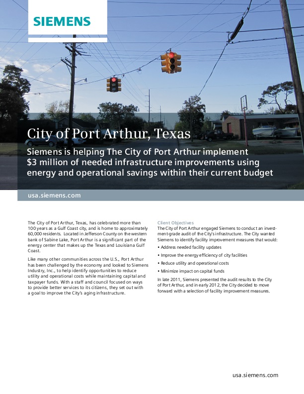 City of Port Arthur, Texas Infrastructure Improvements | icma.org