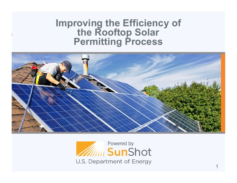 Improving the Efficiency of the Rooftop Solar Permitting Process ...