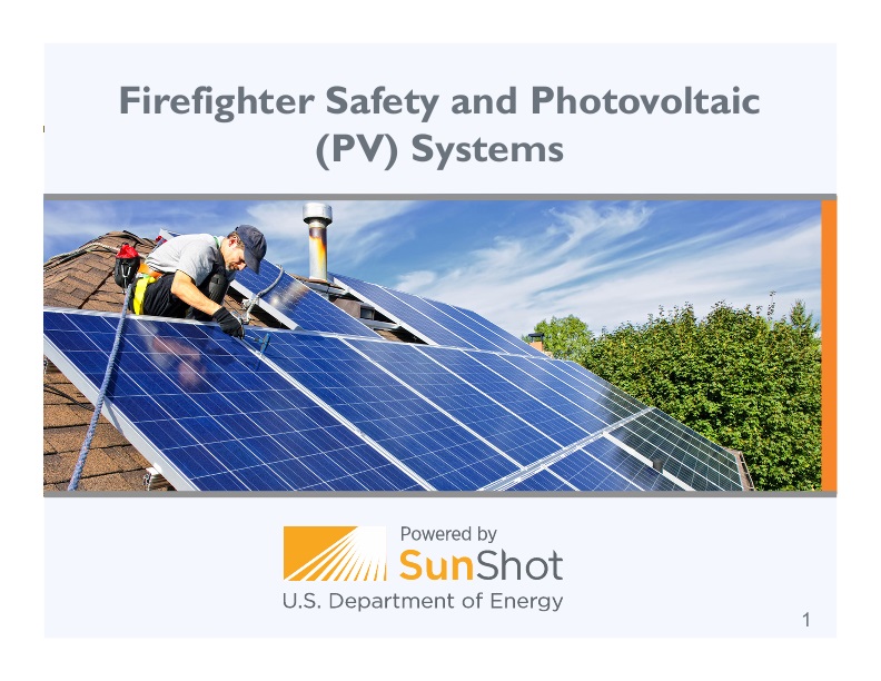 Firefighter Safety and PV Systems Webinar | icma.org