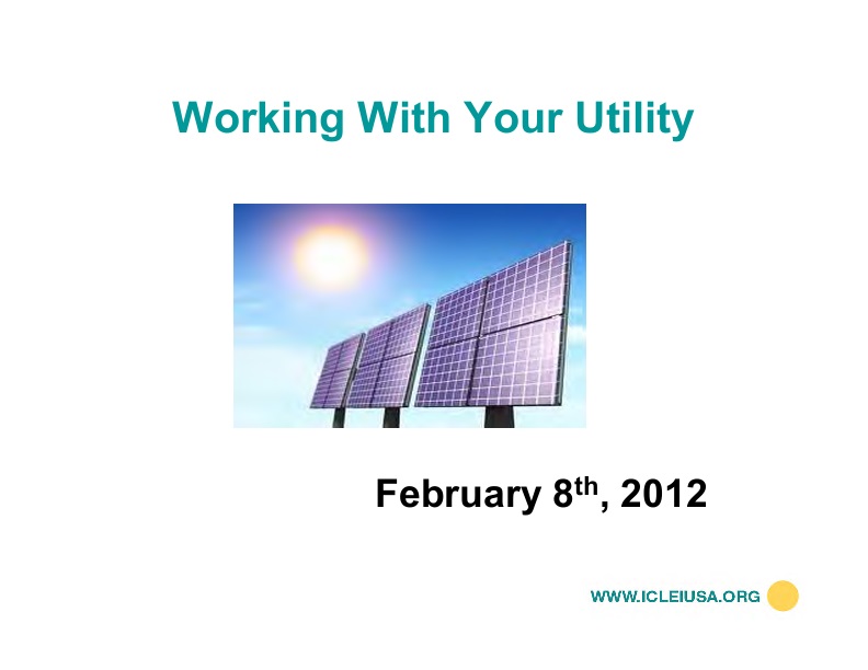 Working with Your Local Electric Utility | icma.org