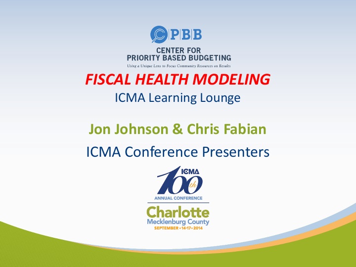 Fiscal Health Modeling | icma.org