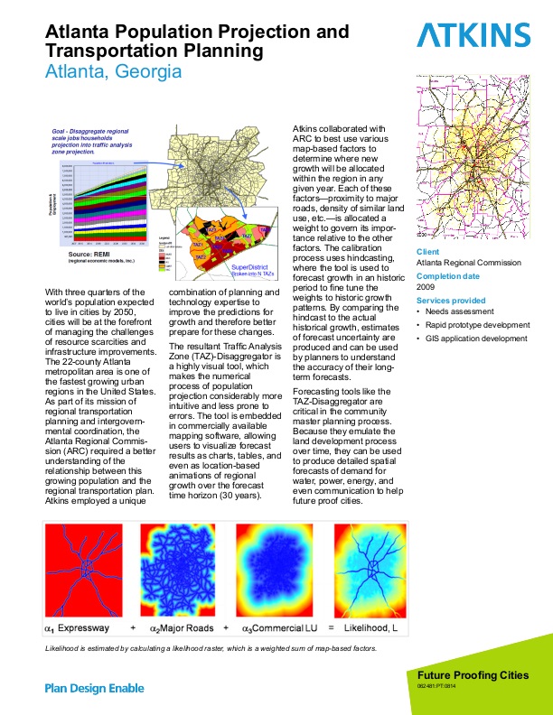 Atlanta Population Projection and Transportation Planning: Atlanta ...
