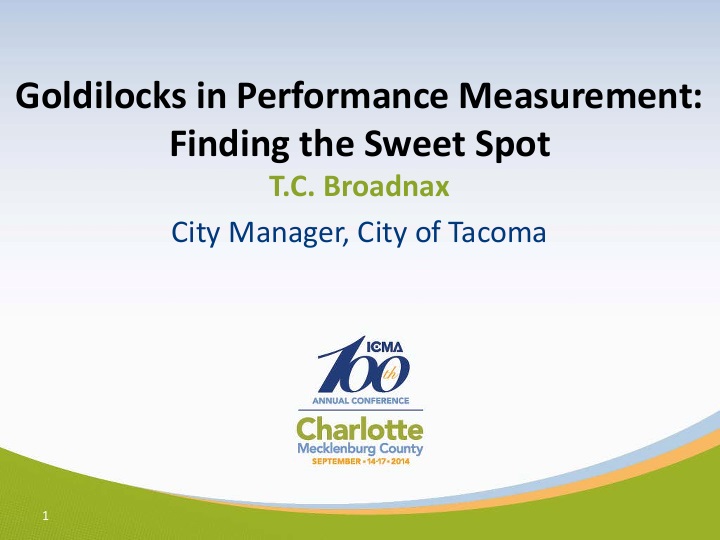 Goldilocks in Performance Measurement: Finding the Sweet Spot | icma.org