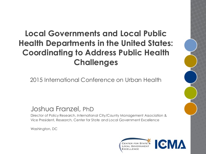 Local Governments and Local Public Health Departments in the United ...