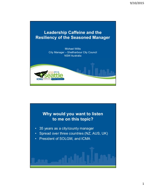 Leadership Caffeine and the Resiliency of the Seasoned Manager | icma.org