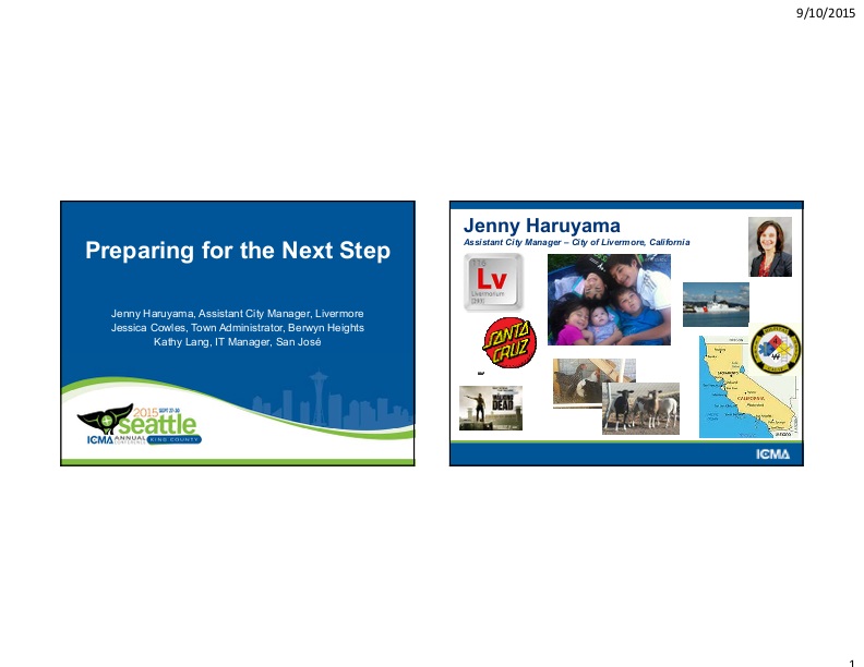 Preparing for the Next Step | icma.org