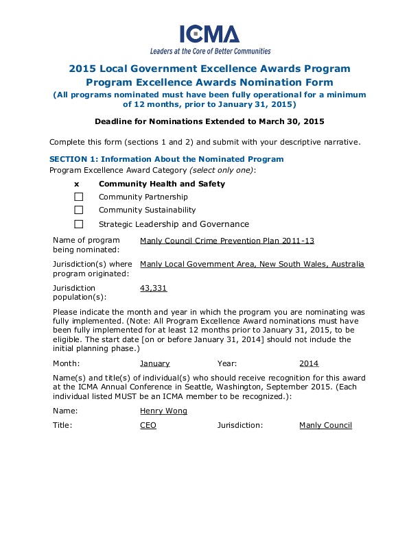 Manly Council Crime Prevention Plan 2011-13 | icma.org