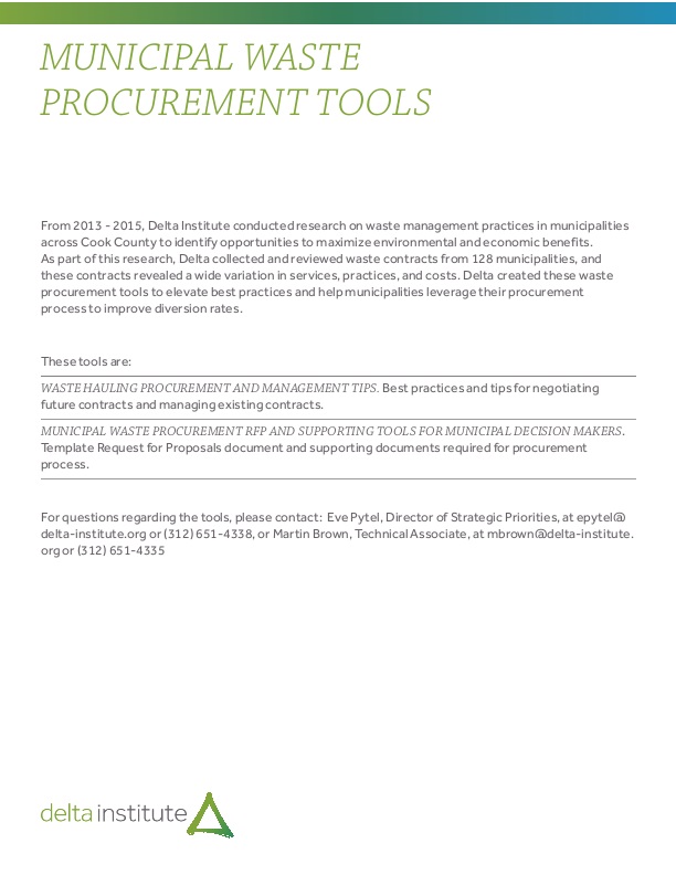 Municipal Waste Procurement Tools | icma.org