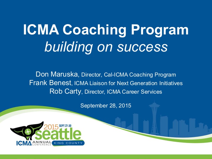 ICMA Coaching Program: Building on Success | icma.org