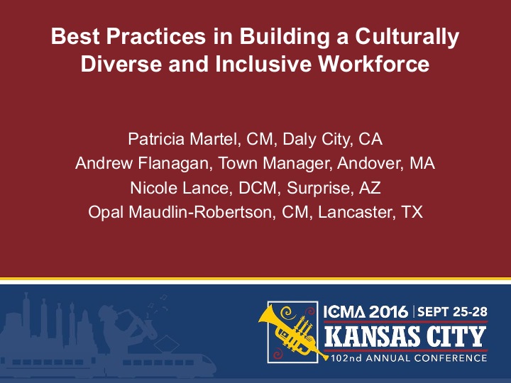 Best Practices in Building a Culturally Diverse Workforce | icma.org