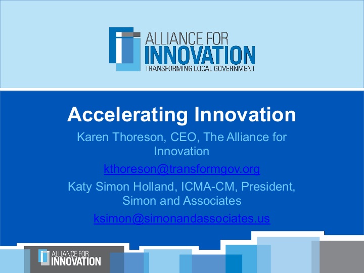 Accelerating Innovation - AFI | icma.org