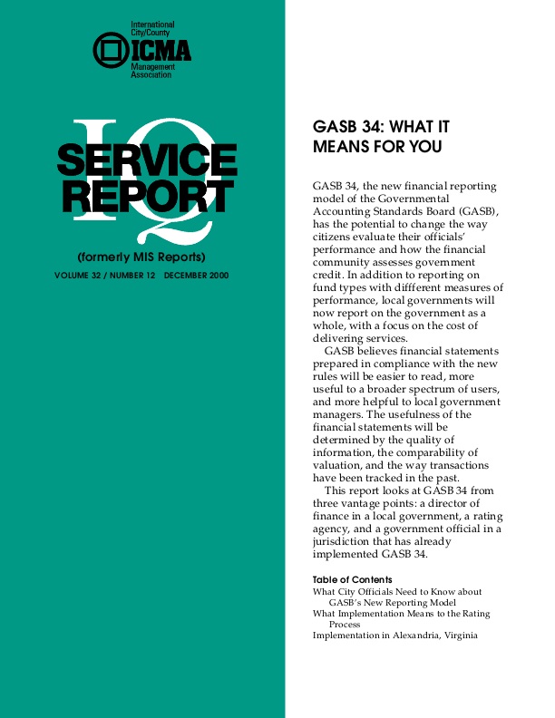 GASB 34: What It Means For You | icma.org