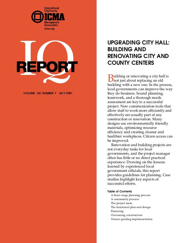 Upgrading City Hall: Building and Renovating City and County Centers ...