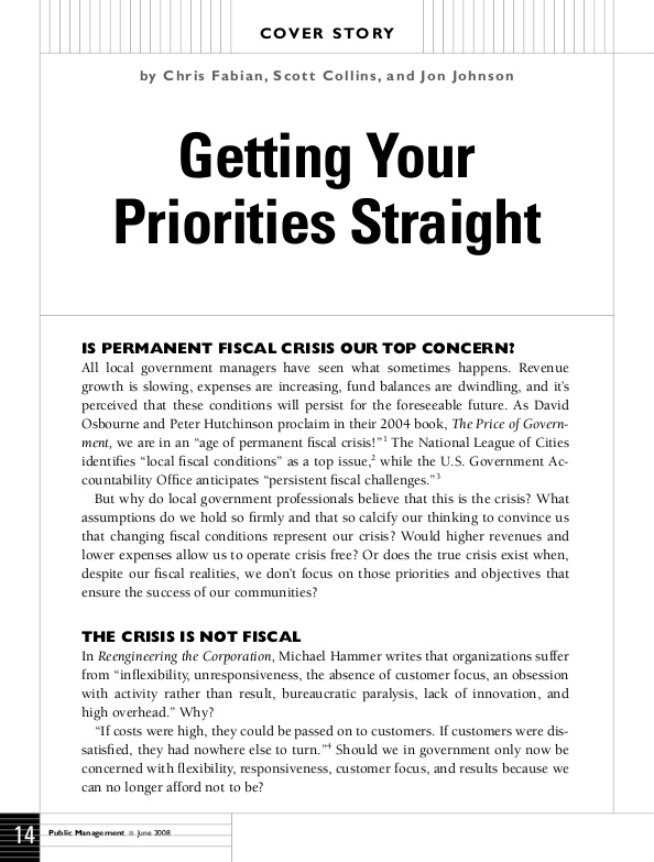 Getting Your Priorities Straight | icma.org