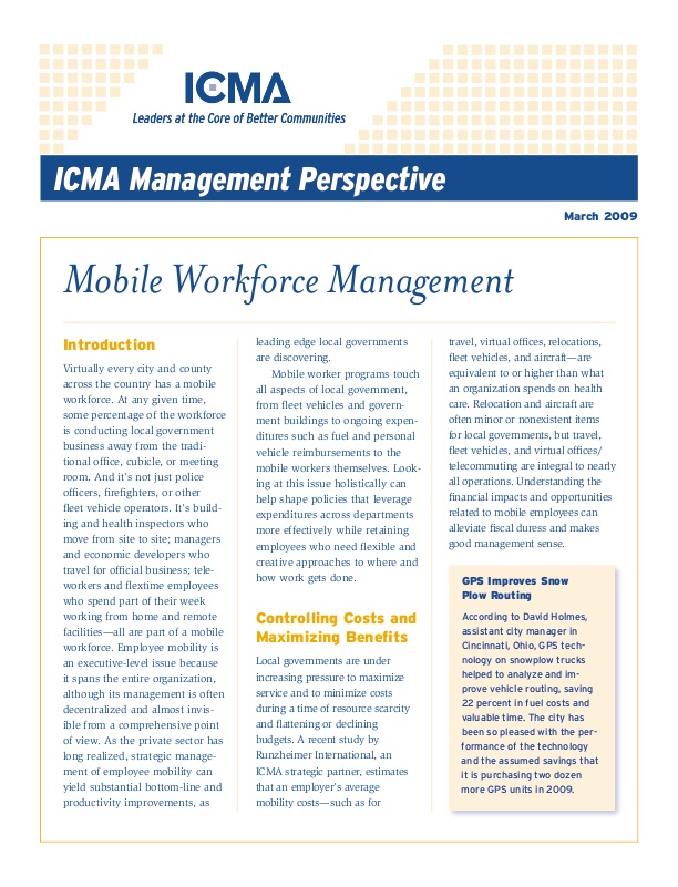 Mobile Workforce Management | icma.org