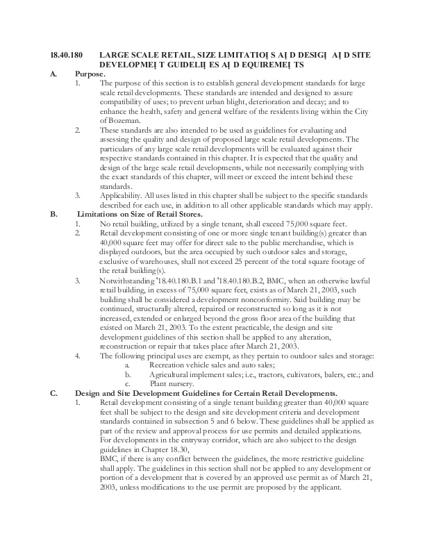 Large Scale Retail Stores: Development Guidelines and Requirements ...