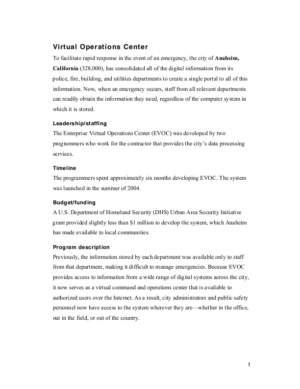 Virtual Operations Center | icma.org