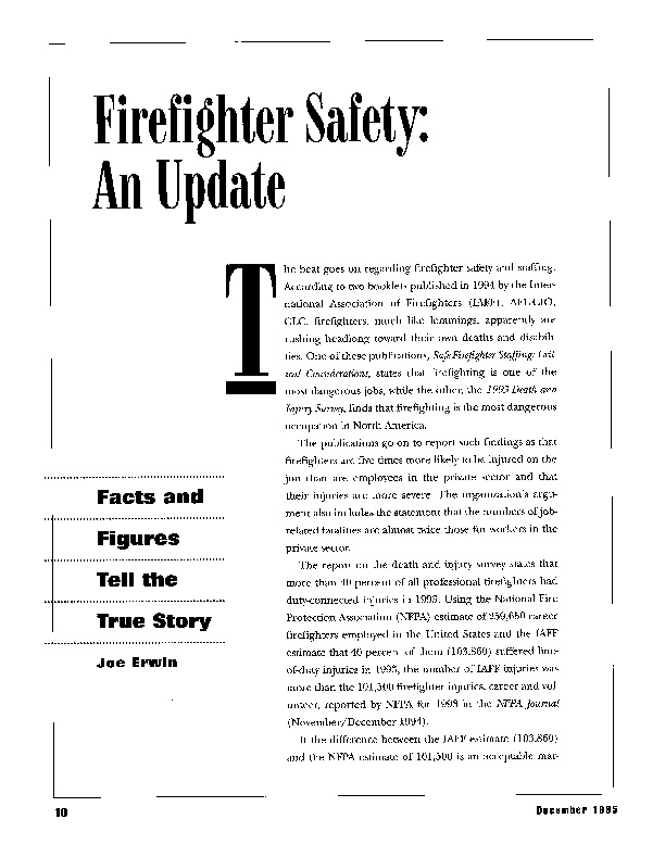 Firefighter Safety: An Update | icma.org