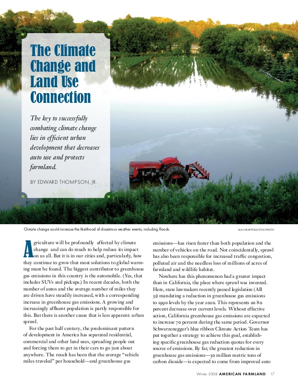 The Climate Change and Land Use Connection | icma.org
