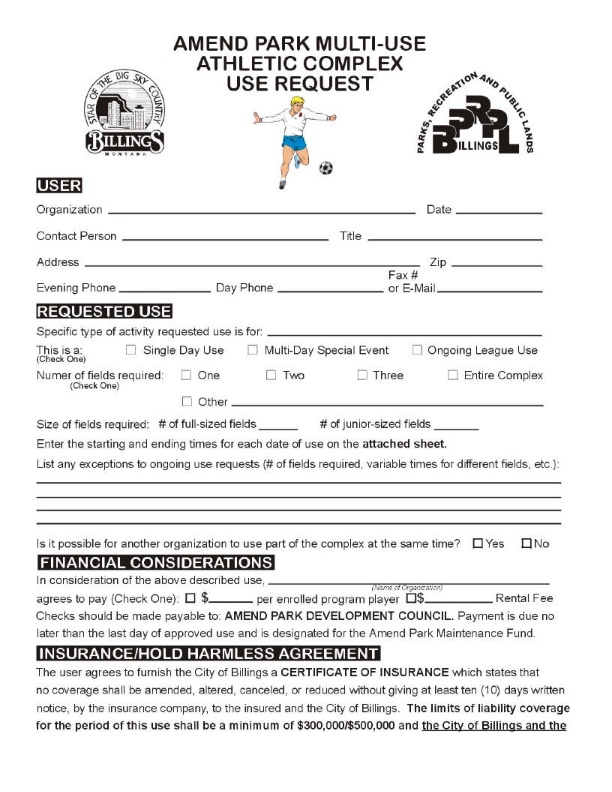 Athletic Complex Use Request | icma.org